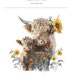 Highland Cow Counted Cross Stitch Chart: Instant PDF Download. Coloured ...