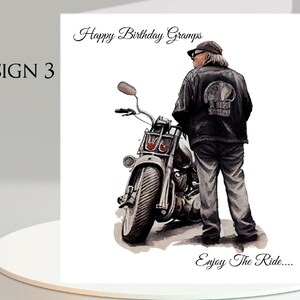 Motorcycle Card: Add Your Text + Name ~ 5 Designs to Choose From ...