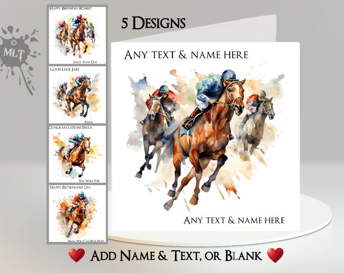 Horse Racing Art Greeting Card. Big Orange and Order of St George Ar ...