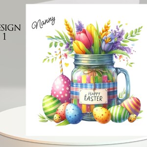 Easter Card: Personalised Add Your Text Name Inside Message 5 Designs ...