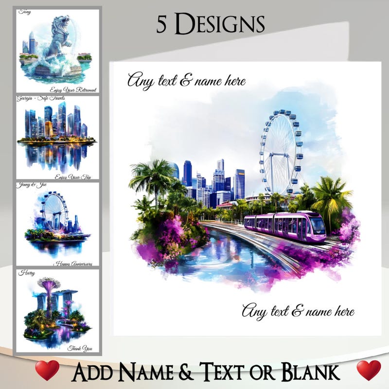 Cards Singapore - Etsy UK