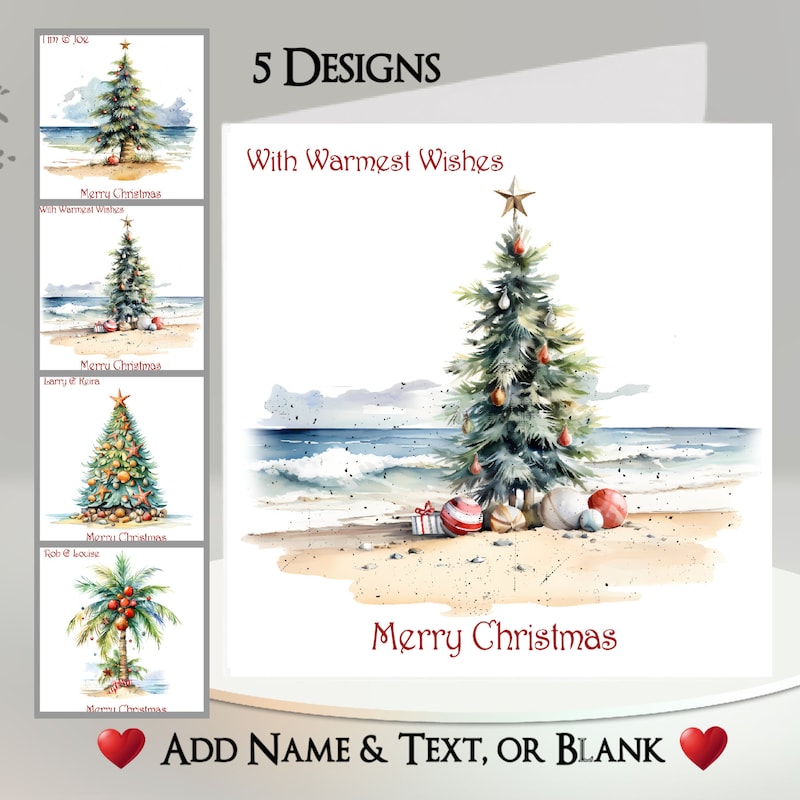 Tropical Christmas Card - Etsy