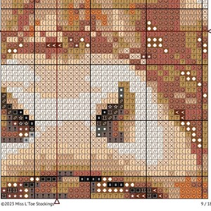 Highland Cow Counted Cross Stitch Chart: Instant PDF Download. Coloured ...