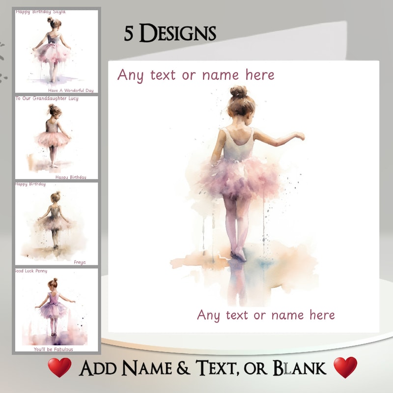 Ballerina Cards - Etsy