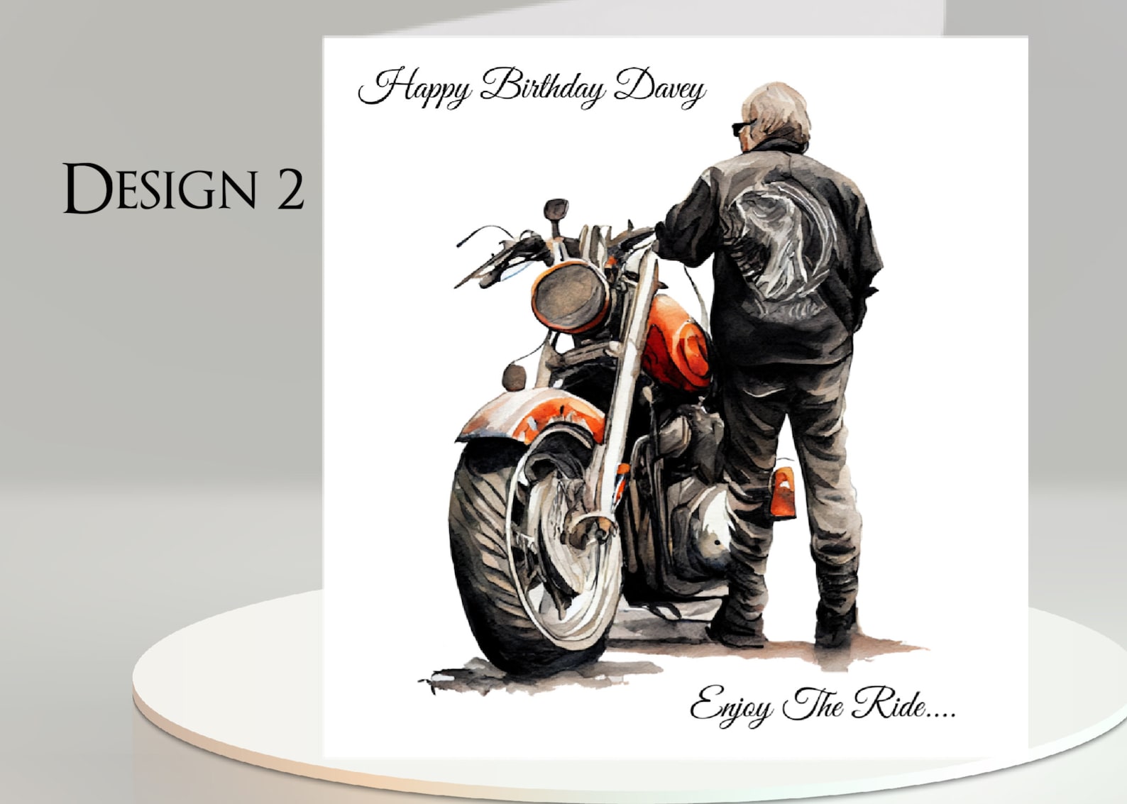Motorcycle Card: Add Your Text Name 5 Designs to Choose - Etsy
