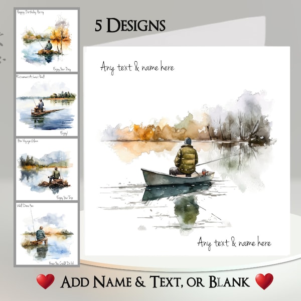 Fishing Card - Etsy UK