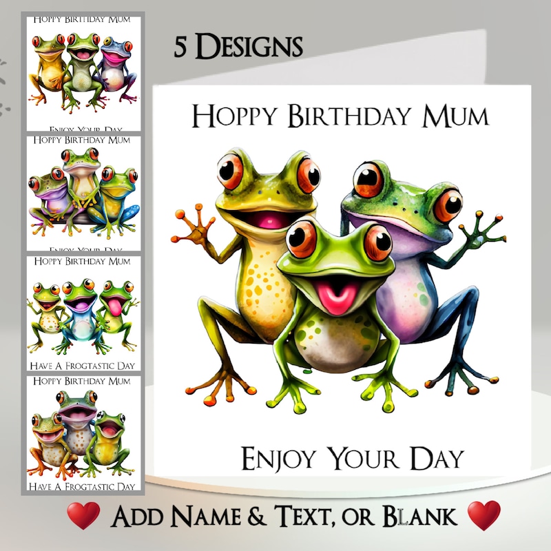 Frog Card - Etsy