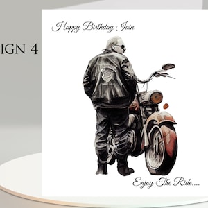 Motorcycle Card: Add Your Text + Name ~ 5 Designs to Choose From ...