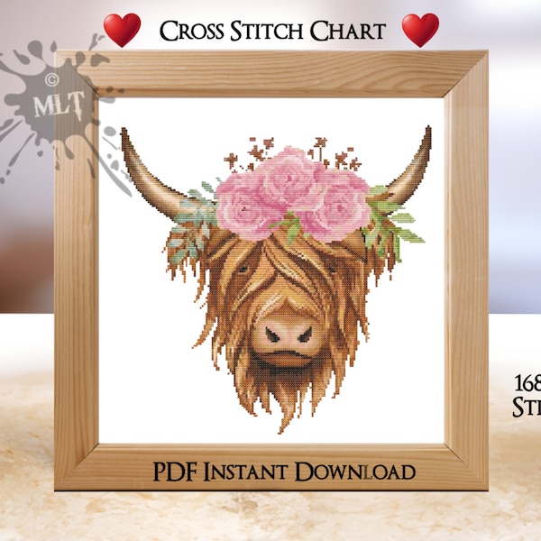 Cow Cross Stitch - Etsy