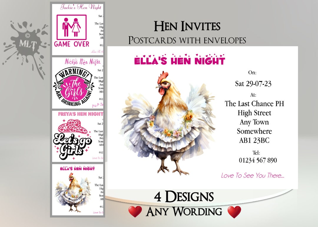 Hen Party Cards With Envelopes: Bride, Bridesmaid, Friends, BFF ...