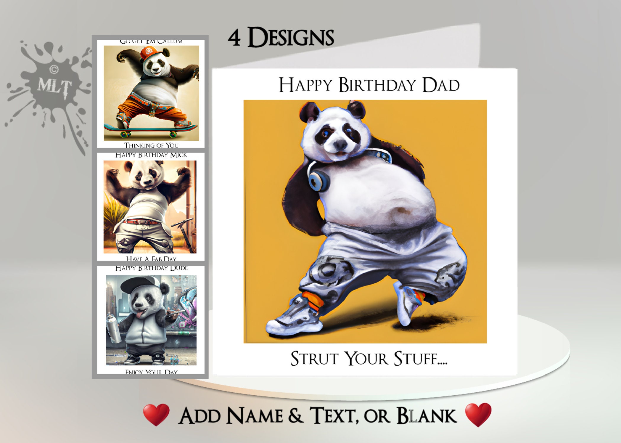 Enjoy Skateboarding Panda