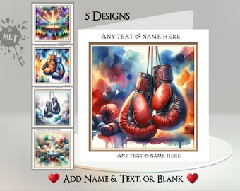 Personalised Boxing Birthday Card - Etsy