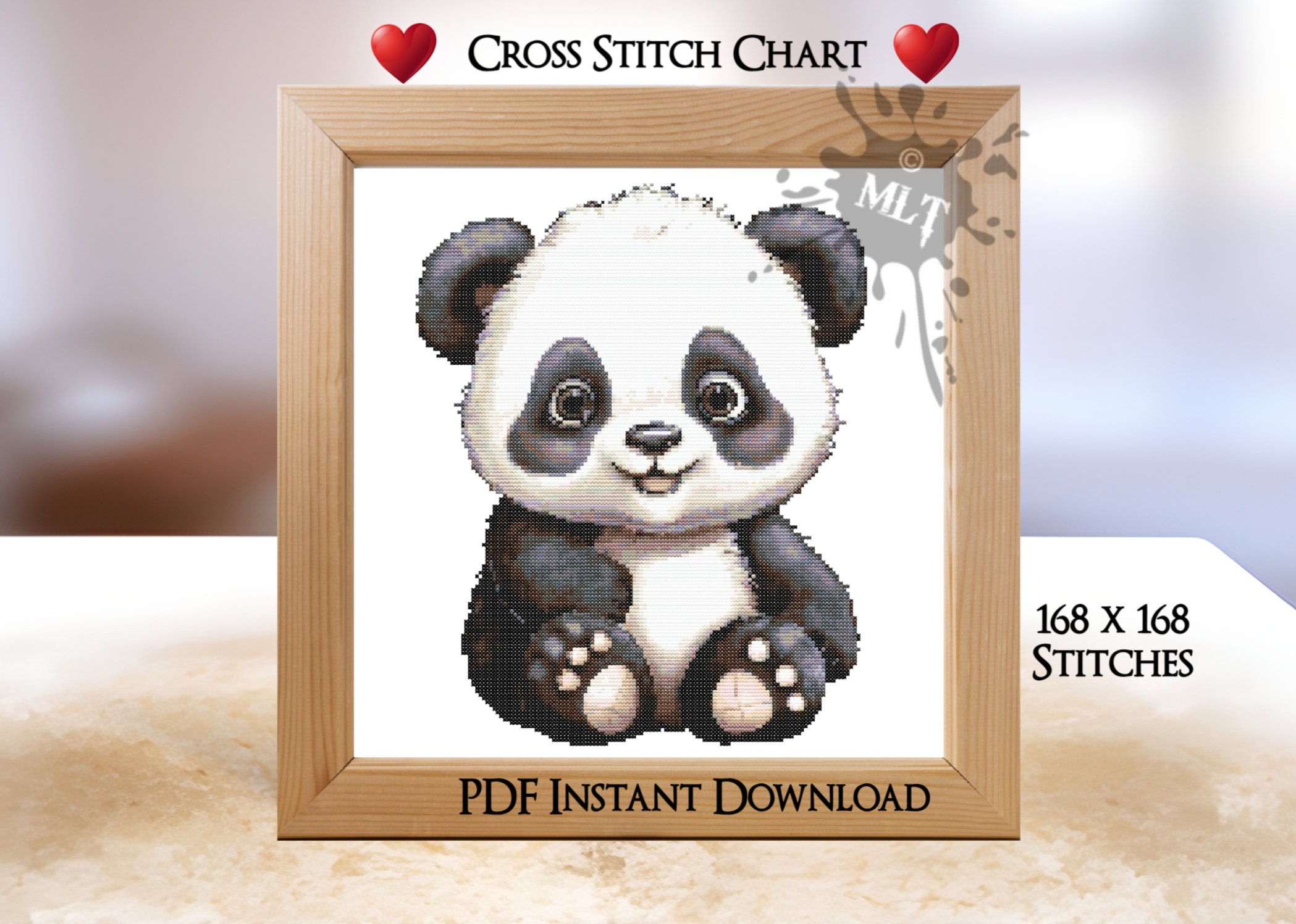 Cute Cartoon Pandas With Big Eyes