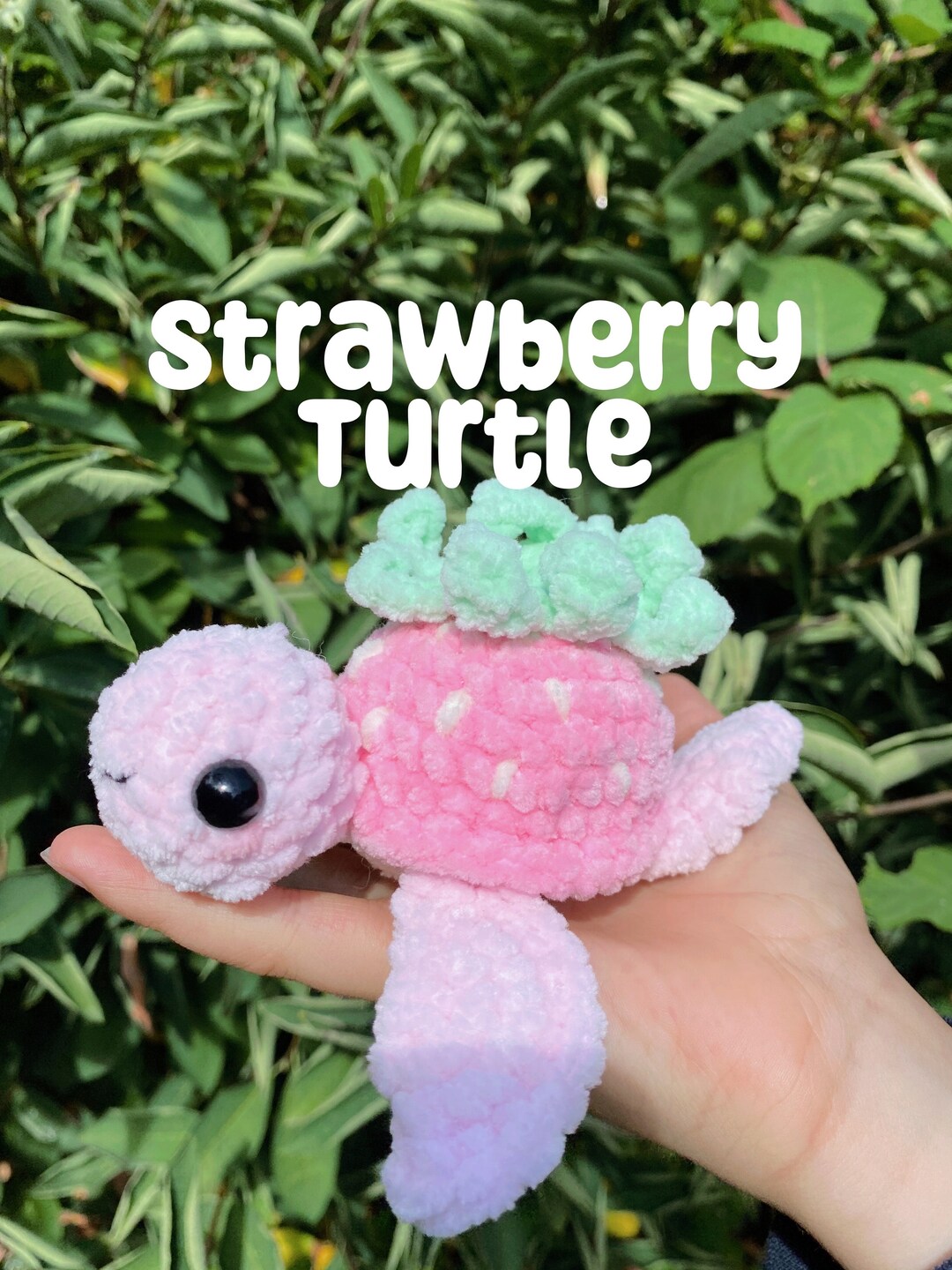 Mini Crochet Strawberry Turtle Plushie Teddy Amigurumi Turtle Christmas ...