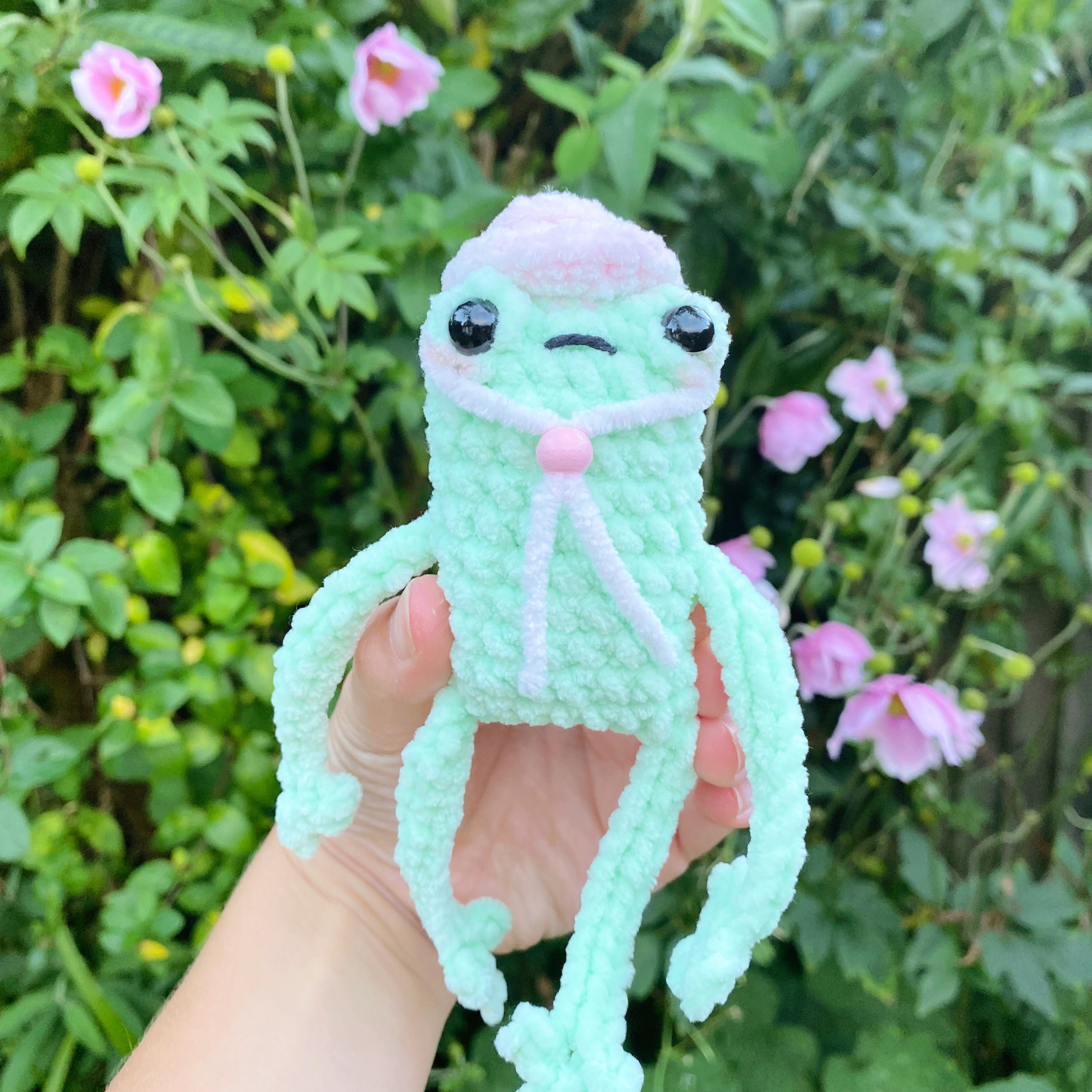 Mini Crochet Leggy Froggy Plush Fluffy Frog Plushie Teddy Amigurumi ...
