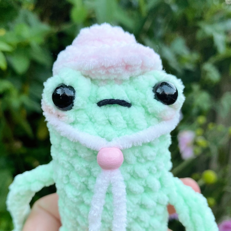 Mini Crochet Leggy Froggy Plush Fluffy Frog Plushie Teddy - Etsy