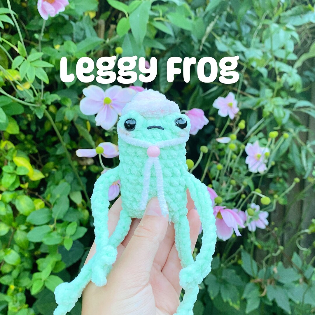 Mini Crochet Leggy Froggy Plush Fluffy Frog Plushie Teddy Amigurumi ...