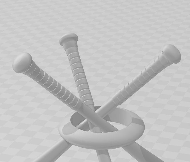 Stl File/ Baseball Bat Stand / Ball Holder / Easy Print - Etsy