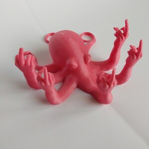 The Fucktopus / Squid /middle Finger Octopus - Etsy