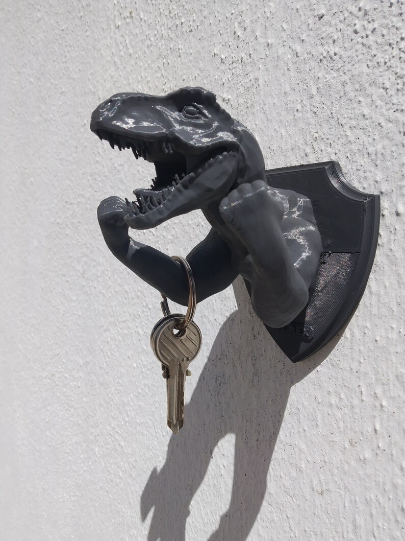 T-rex Keychain Holder / 3d Printed / Easy to Fix / No Holes in - Etsy