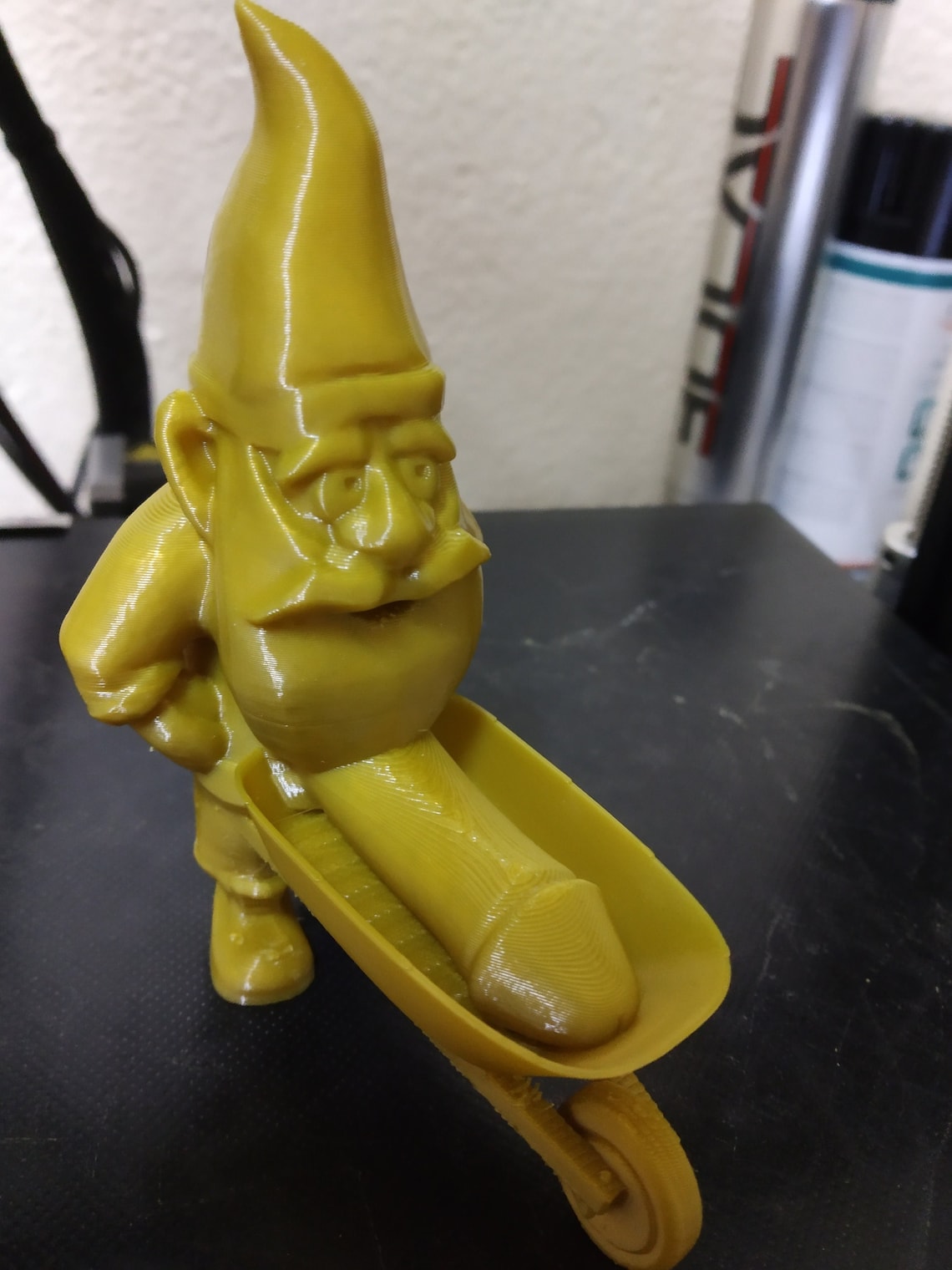 Stl 3D File / Gnome Carrying Your Penis / Gnome With Wheelbarrow / Rude ...