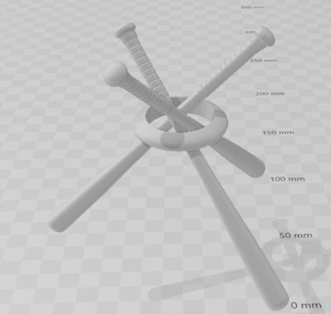 Stl File/ Baseball Bat Stand / Ball Holder / Easy Print - Etsy