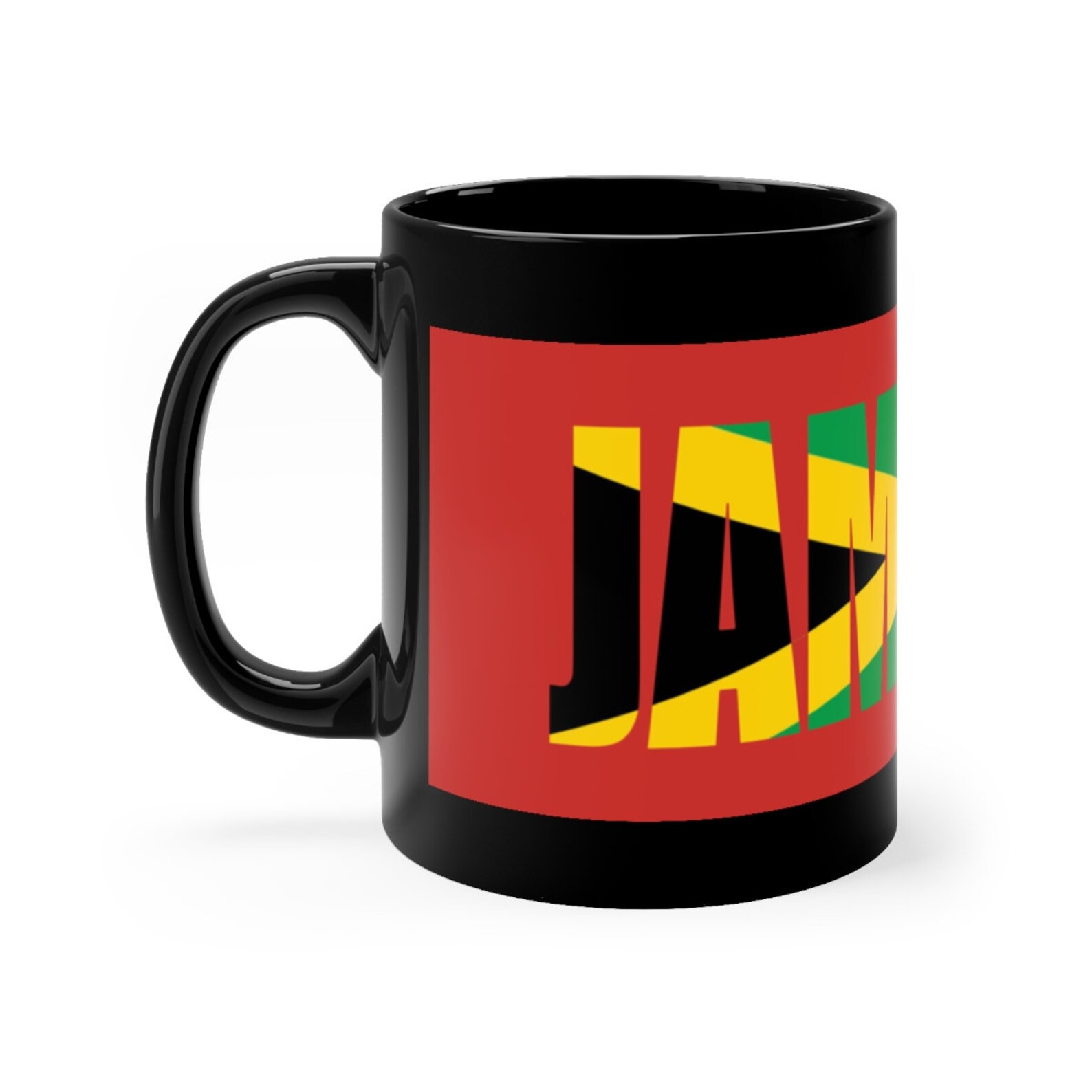 Bold Red Jamaican Flag Mug 11oz Two Colors - Etsy