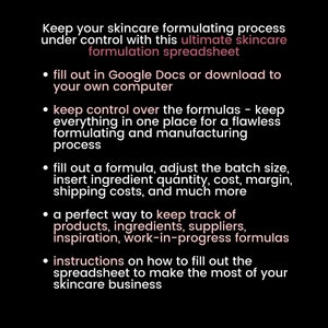 Skincare Formulation Spreadsheet and Calculator | Cosmetic Calculator ...