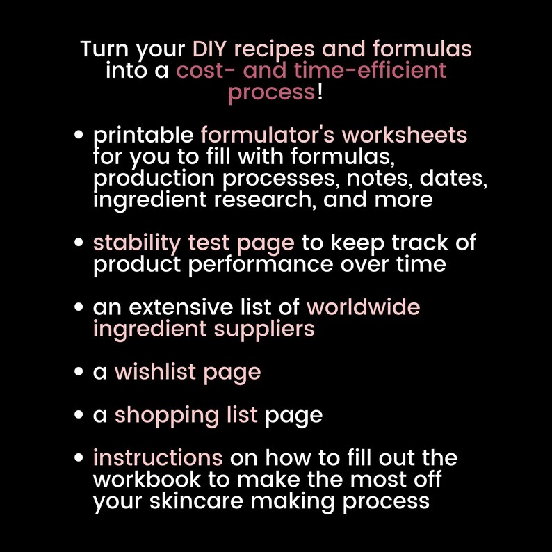 Skincare Formula Workbook / Printable Recipe Book / Notebook - Etsy UK