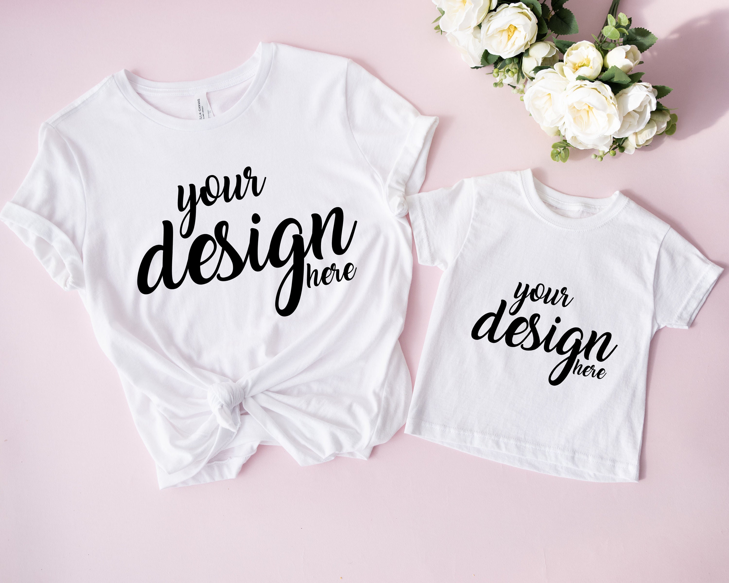 Mother's Day Mockup Bella Canvas Shirt Mockup Mama and Me Tshirt Mock ...