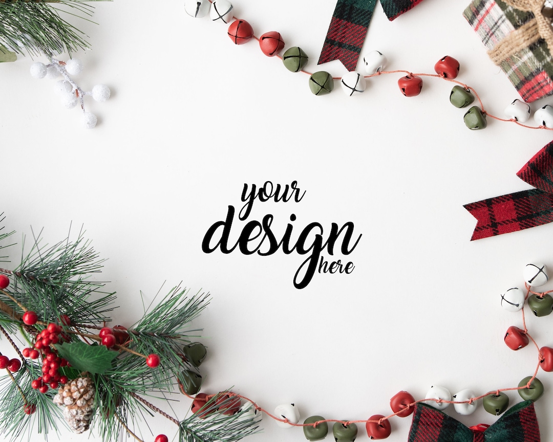 Christmas Flatlay, Product Background Mockup, Festive Mockup Styled ...