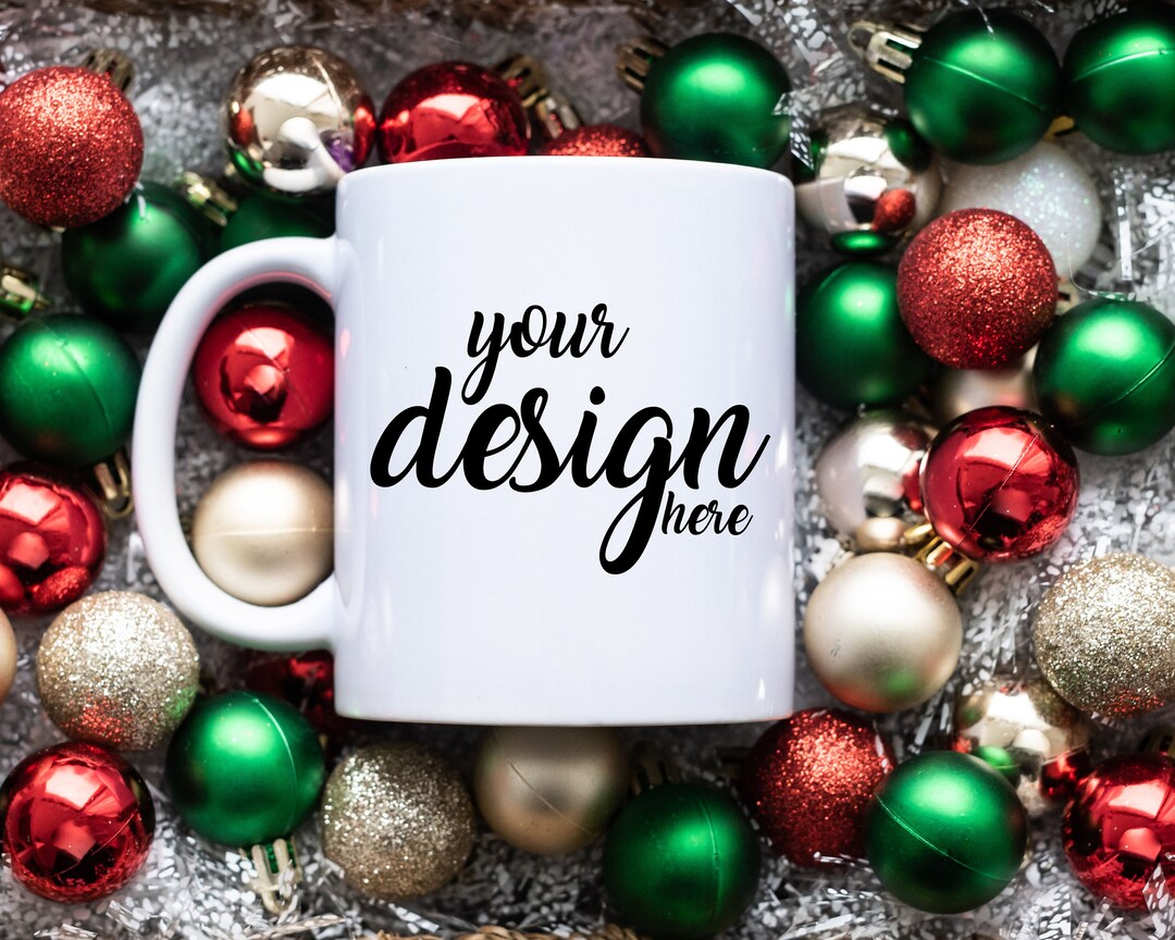 Christmas Mug Mockup Coffee Cup Mock up Winter Mock up Styled Stock ...