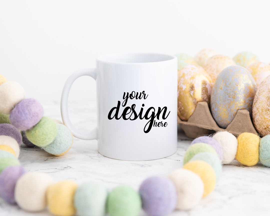4 X Easter Mug Mockup 11oz Cup Mockup Coffee Cup Mock up Easter Egg ...
