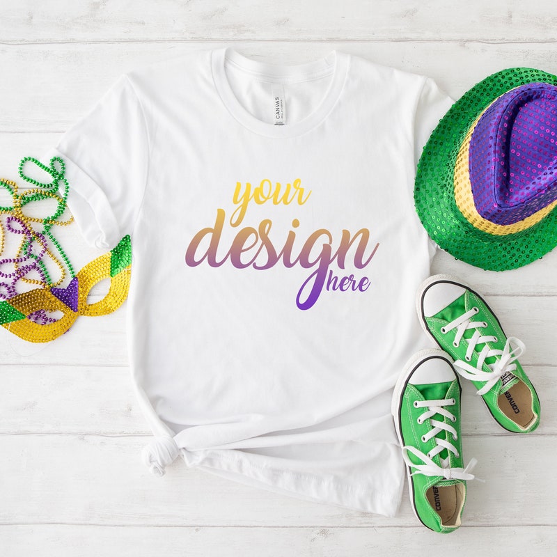 Mardi Gras Tee Mockup - Etsy