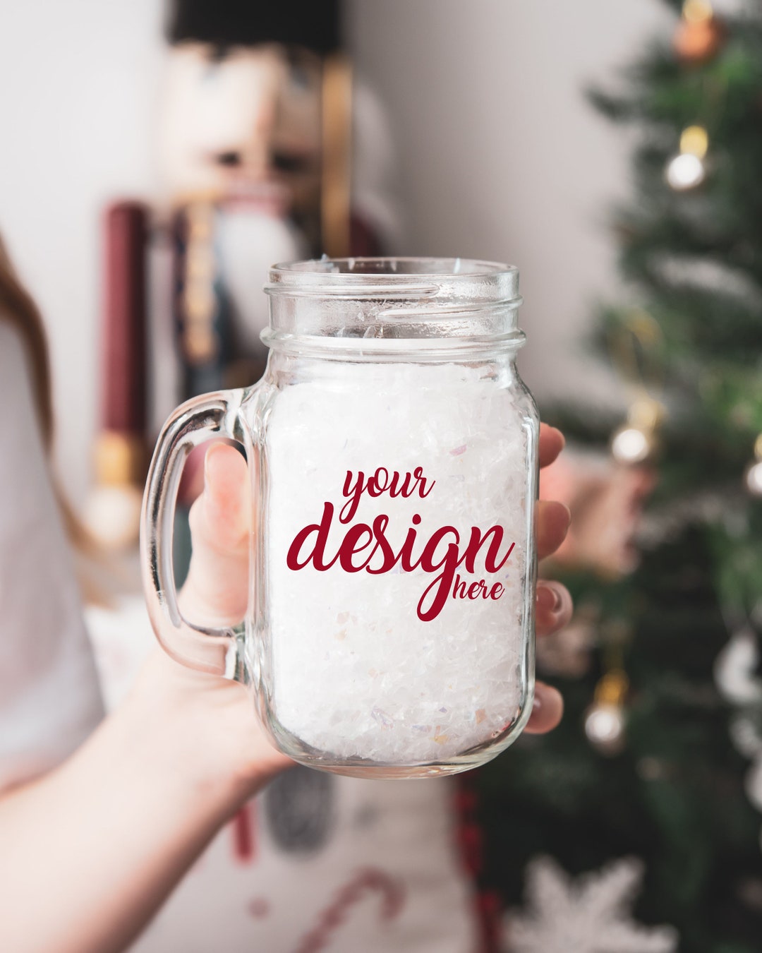 Christmas Mason Jar Mockup Coffee Cup Mock up Winter Mock up Styled ...