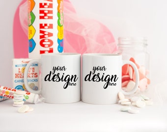 Valentine's Day Mug Mockup Coffee Cup Mock up Love Heart Mock up ...