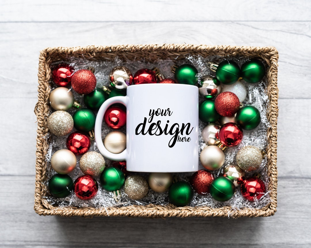 Christmas Mug Mockup Coffee Cup Mock up Winter Mock up Styled Stock ...
