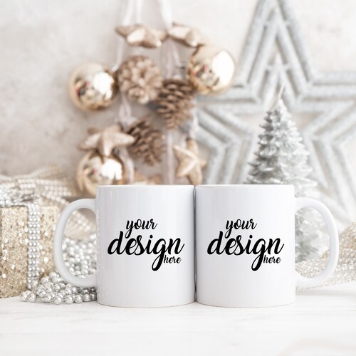 Christmas Mug Mockup Coffee Cup Mock up Winter Mock up Styled - Etsy