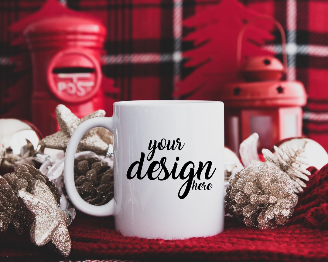 Christmas Mug Mockup Coffee Cup Mock up Winter Mock up Styled Stock ...