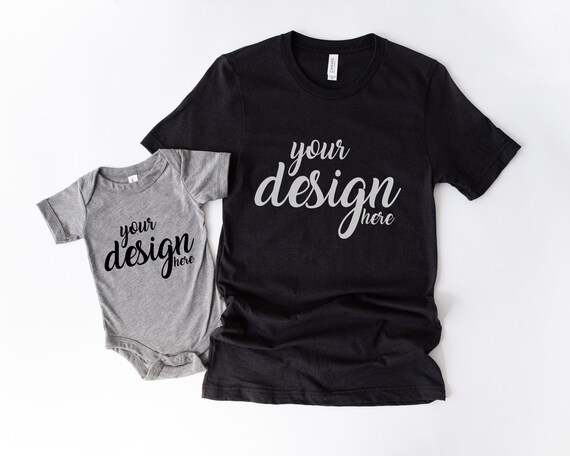 Father's Day Mockup Daddy and Me Mock up Black Bella - Etsy