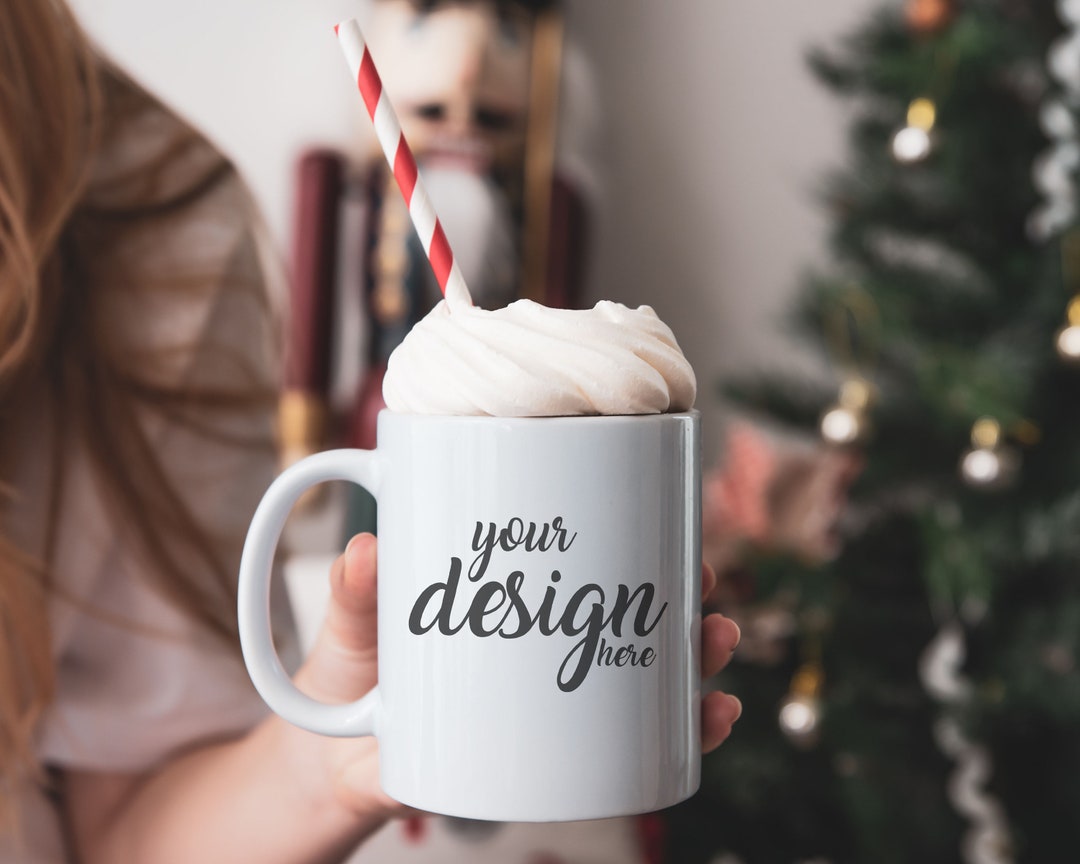 Christmas Mug Mockup Coffee Cup Mock up Winter Mock up Styled Stock ...