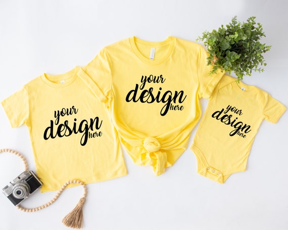Family Mockup Daddy Mommy Me Mock up 100b Baby Mockup Yellow - Etsy