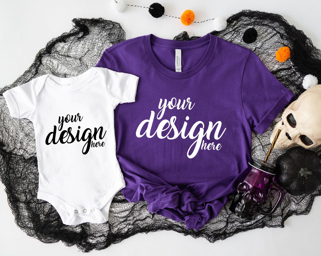 3001 Team Purple Shirt Mockup Mama Me Mock up 100b Bella Canvas Baby ...