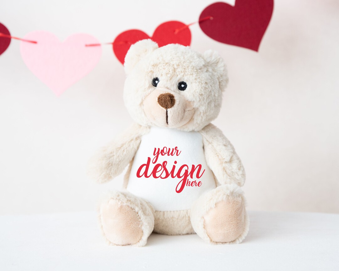 Valentine Teddy Bear Mumbles Mockup Printme Teddy Plush Mockup Zippie ...