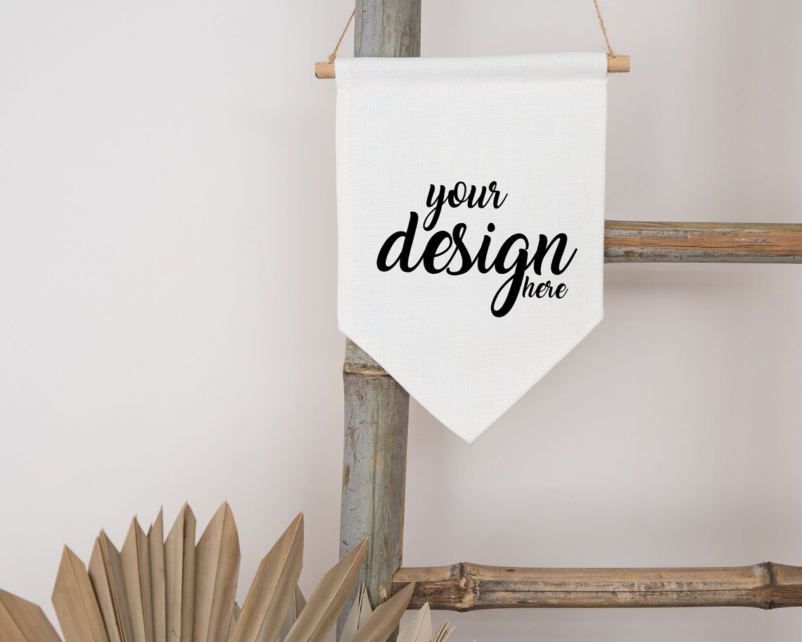 Pennant Mockup Flag Mockup Sublimation Linen Banner Flag - Etsy