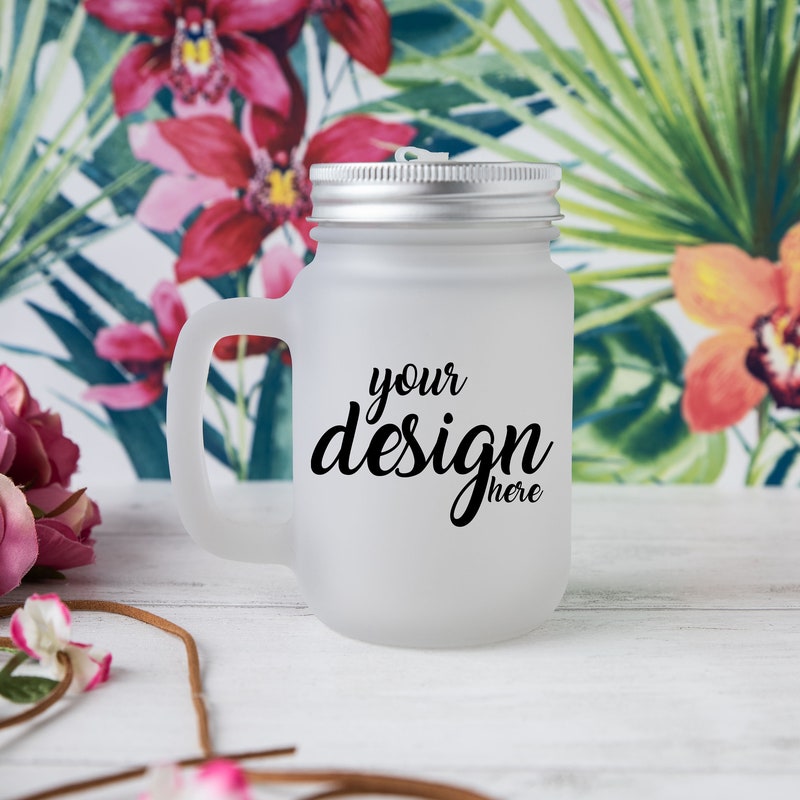 Pink Frosted Mason Jars - Etsy