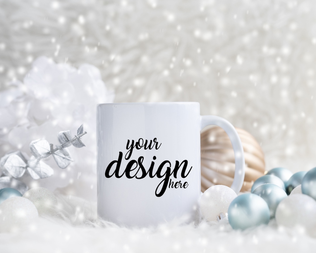 Christmas Mug Mockup Coffee Cup Mock up Winter Mock up Styled Stock ...