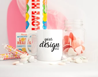 Valentine's Day Mug Mockup Coffee Cup Mock up Love Heart Mock up ...