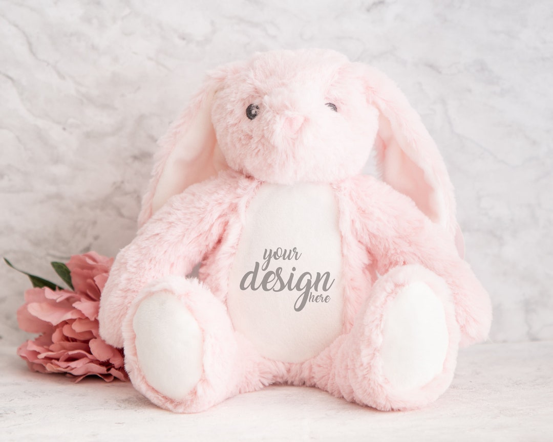 Pink Easter Bunny Rabbit Mumbles Mockup Printme Teddy Plush Mockup ...