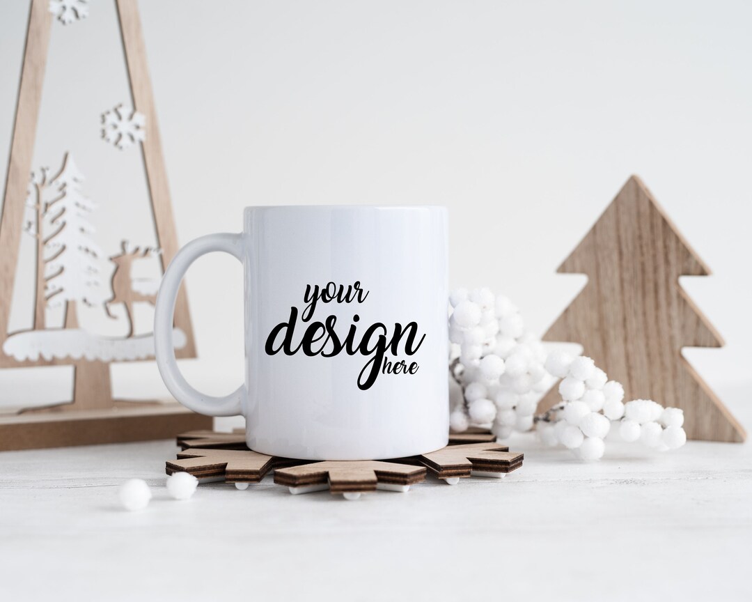 Christmas Mug Mockup Coffee Cup Mock up Winter Mock up Styled Stock ...